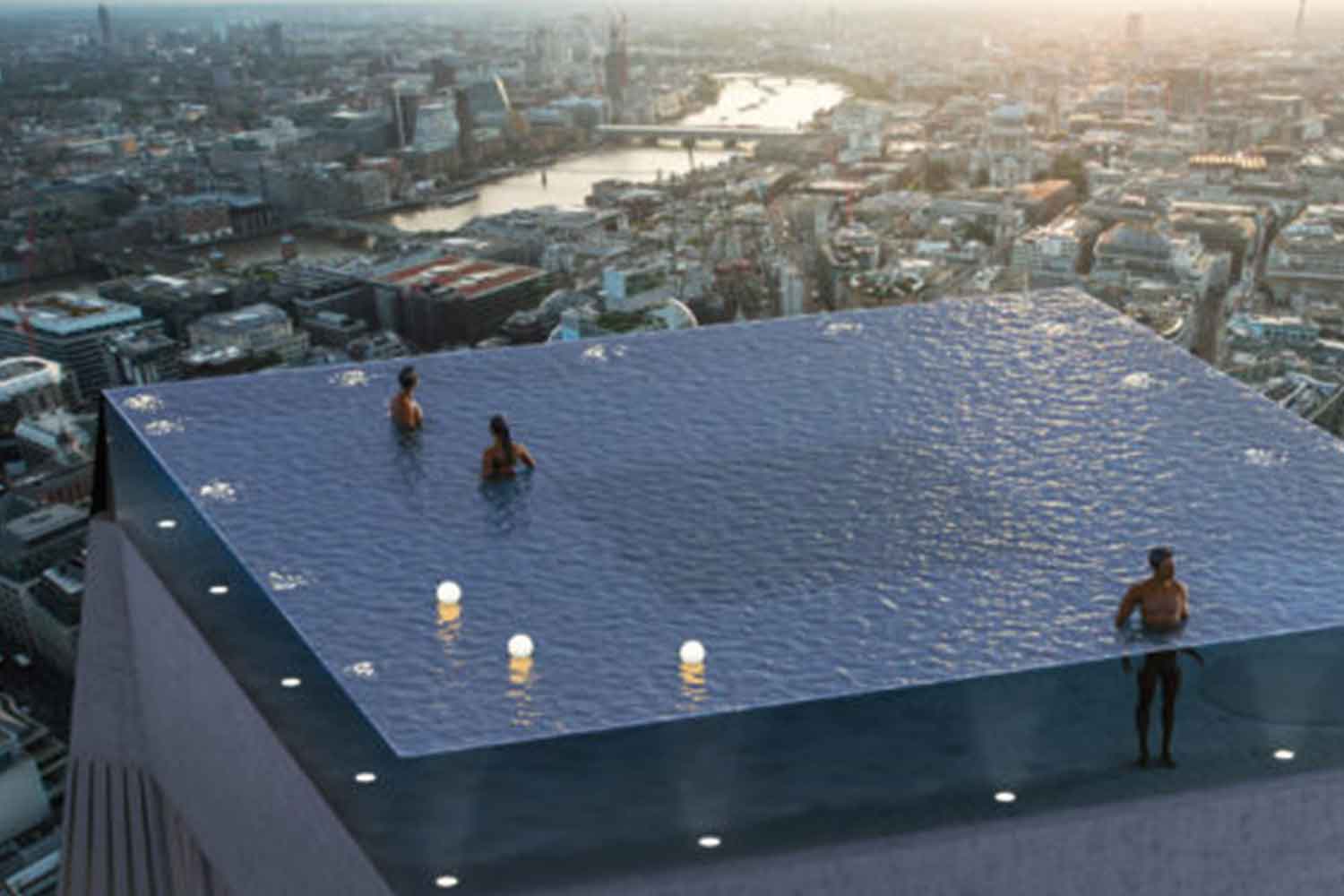 This pool is on top of a 55-storey skyscraper in London | Better Homes ...