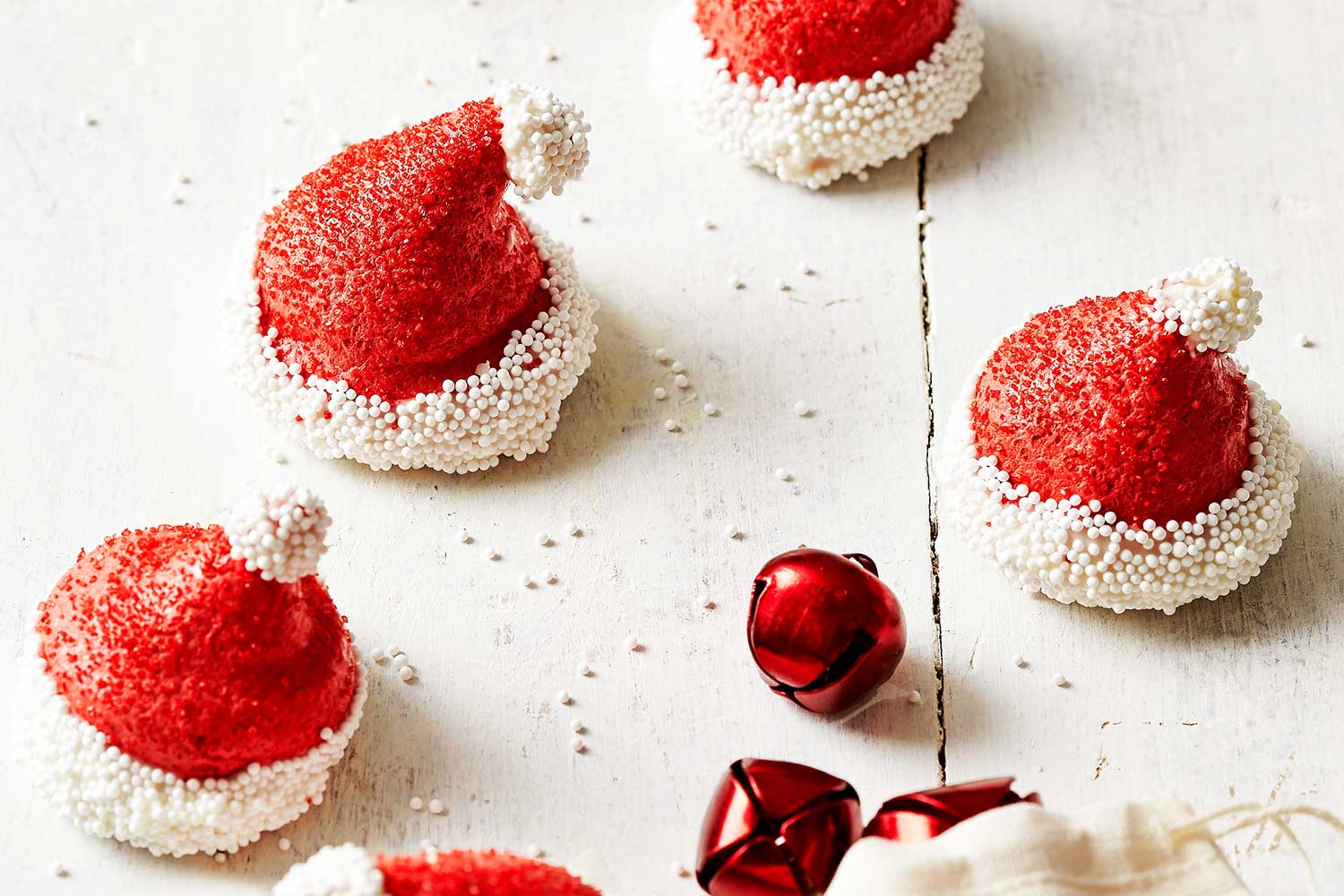 Meringue Santa hats recipe Recipe | Better Homes and Gardens