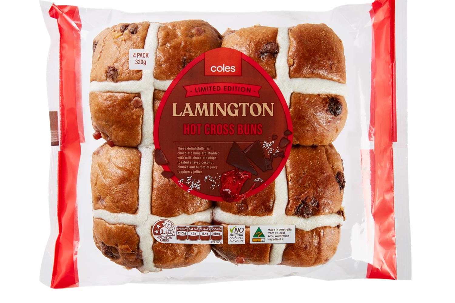 Coles release lamington-flavoured hot cross buns | Better Homes and Gardens