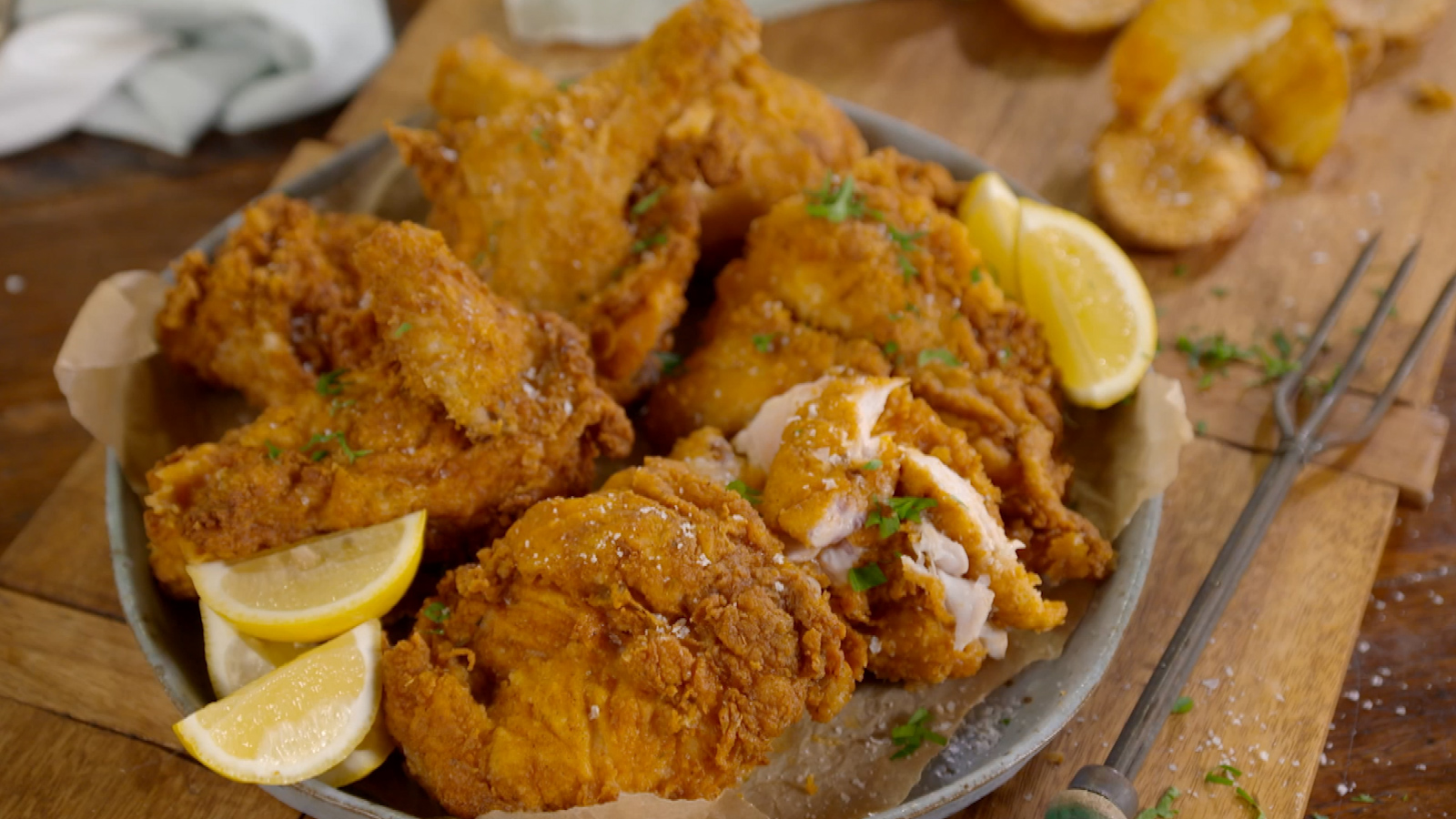 Perfect fried chicken and chips | Better Homes and Gardens