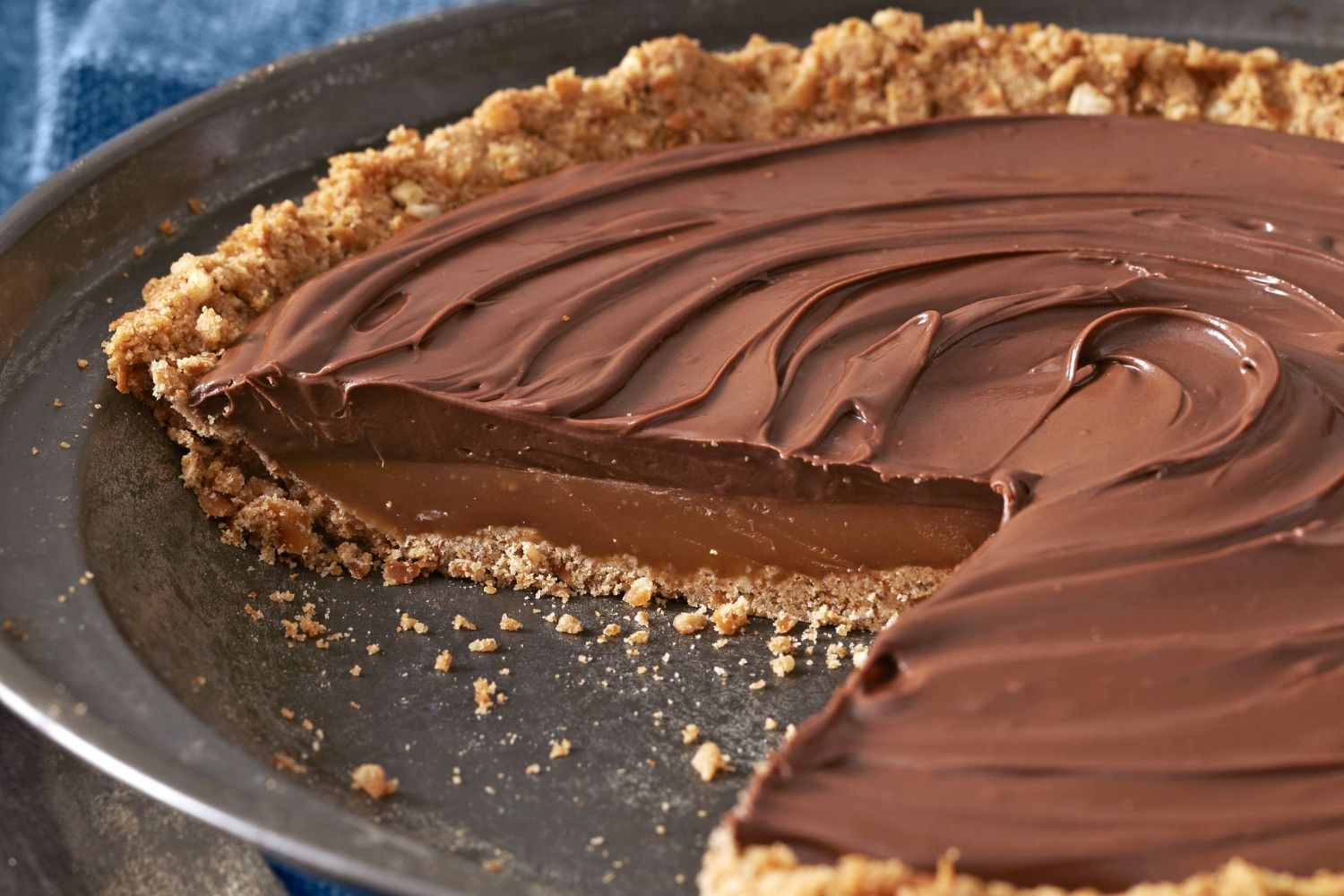 Choc-hazelnut caramel pie Recipe | Better Homes and Gardens