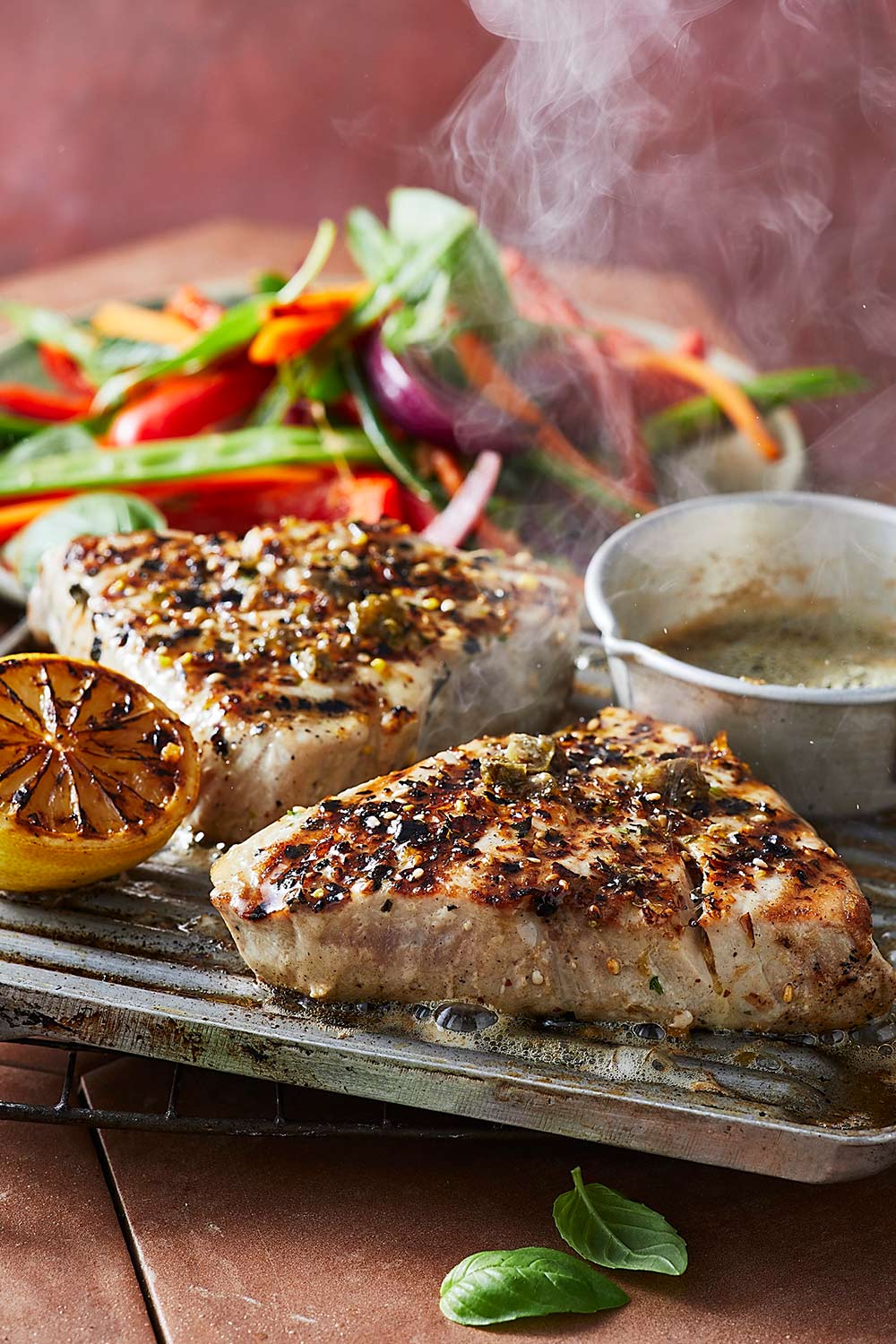 Seared yellowfin tuna with lemon butter sauce Recipe | Better Homes and ...