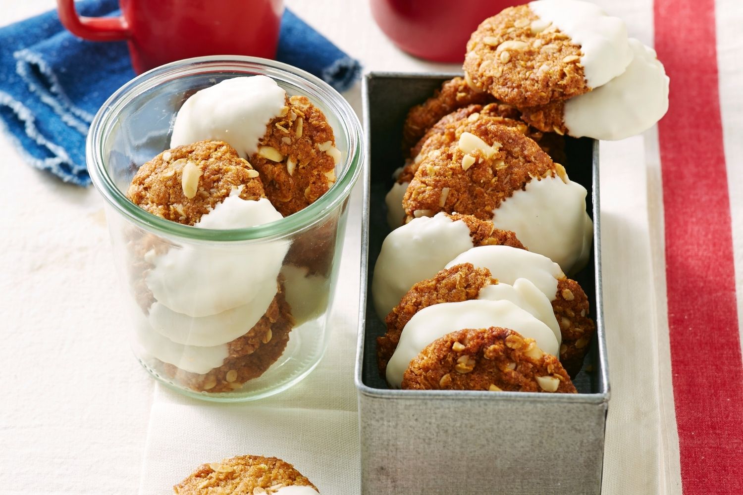 Macadamia, lime and white chocolate Anzac biscuits Recipe | Better ...