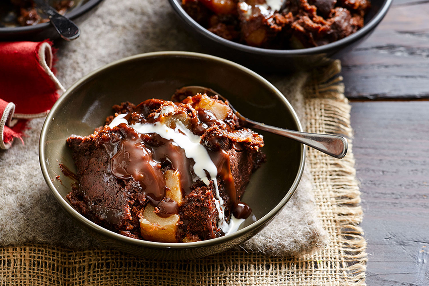 Slow cooker self saucing pudding with dark chocolate and whisky Recipe ...