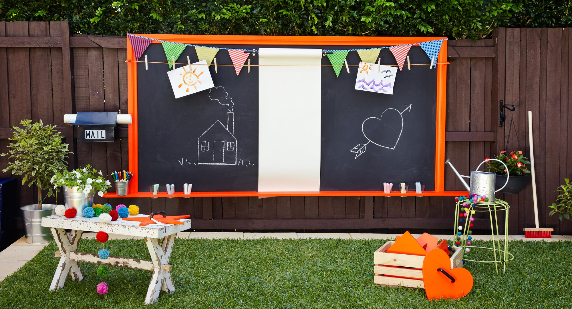 Create a backyard outdoor art space for the kids | Better Homes and Gardens