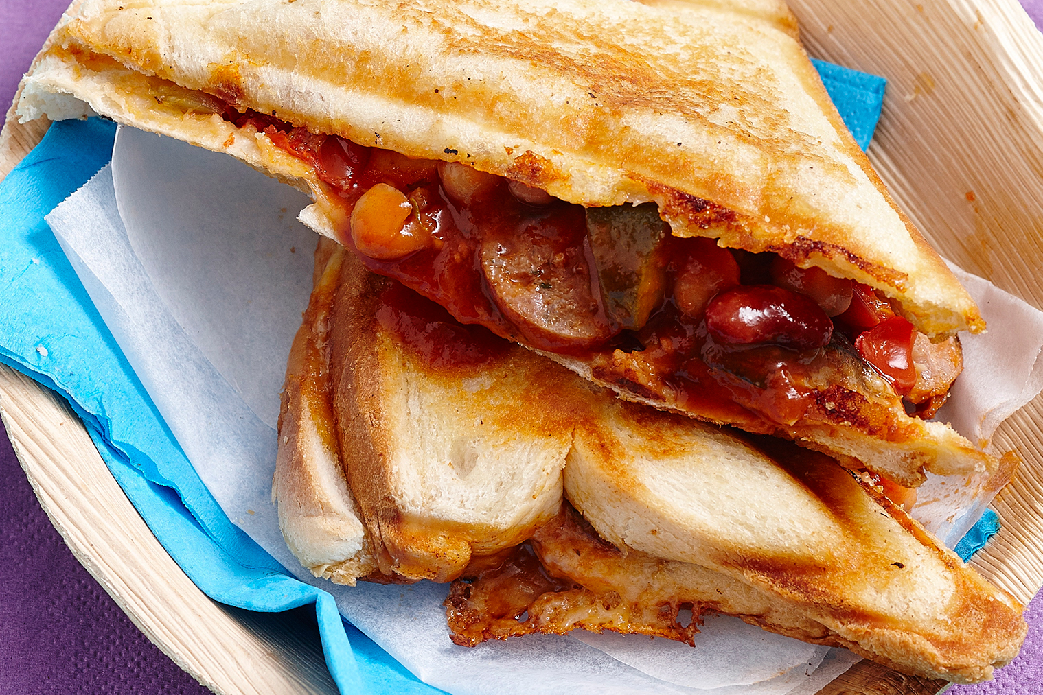 Cheesy sausage jaffle recipe Recipe | Better Homes and Gardens