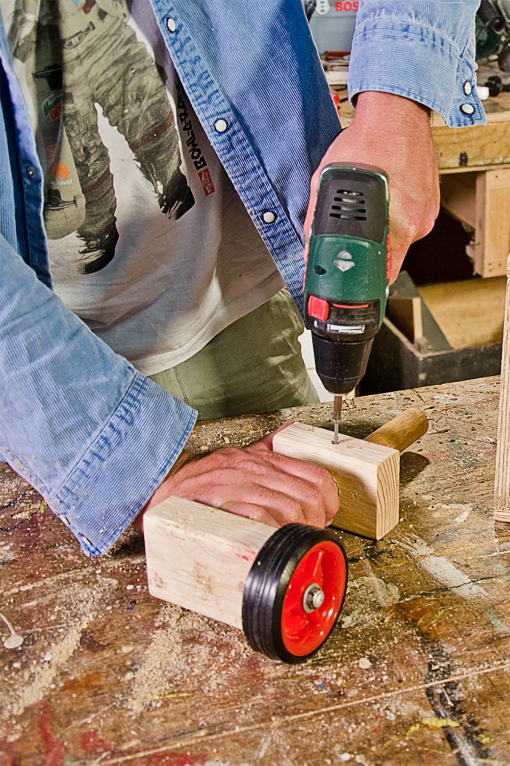 How to build a toddler's ride-on train | Better Homes and Gardens