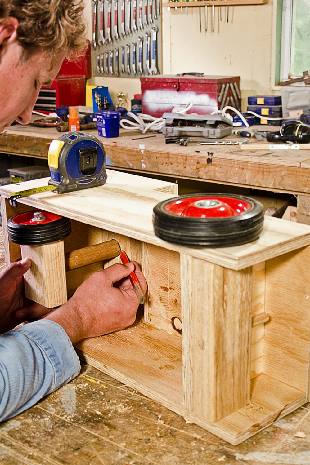 How to build a toddler's ride-on train | Better Homes and Gardens