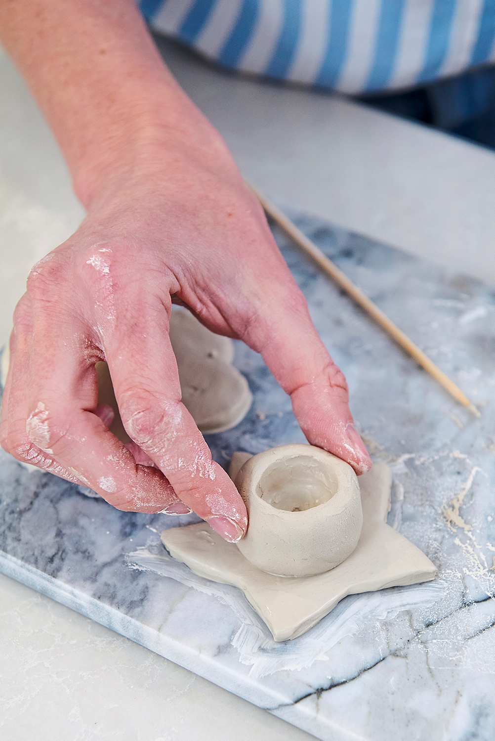 How to make air-dry clay candle holders | Better Homes and Gardens