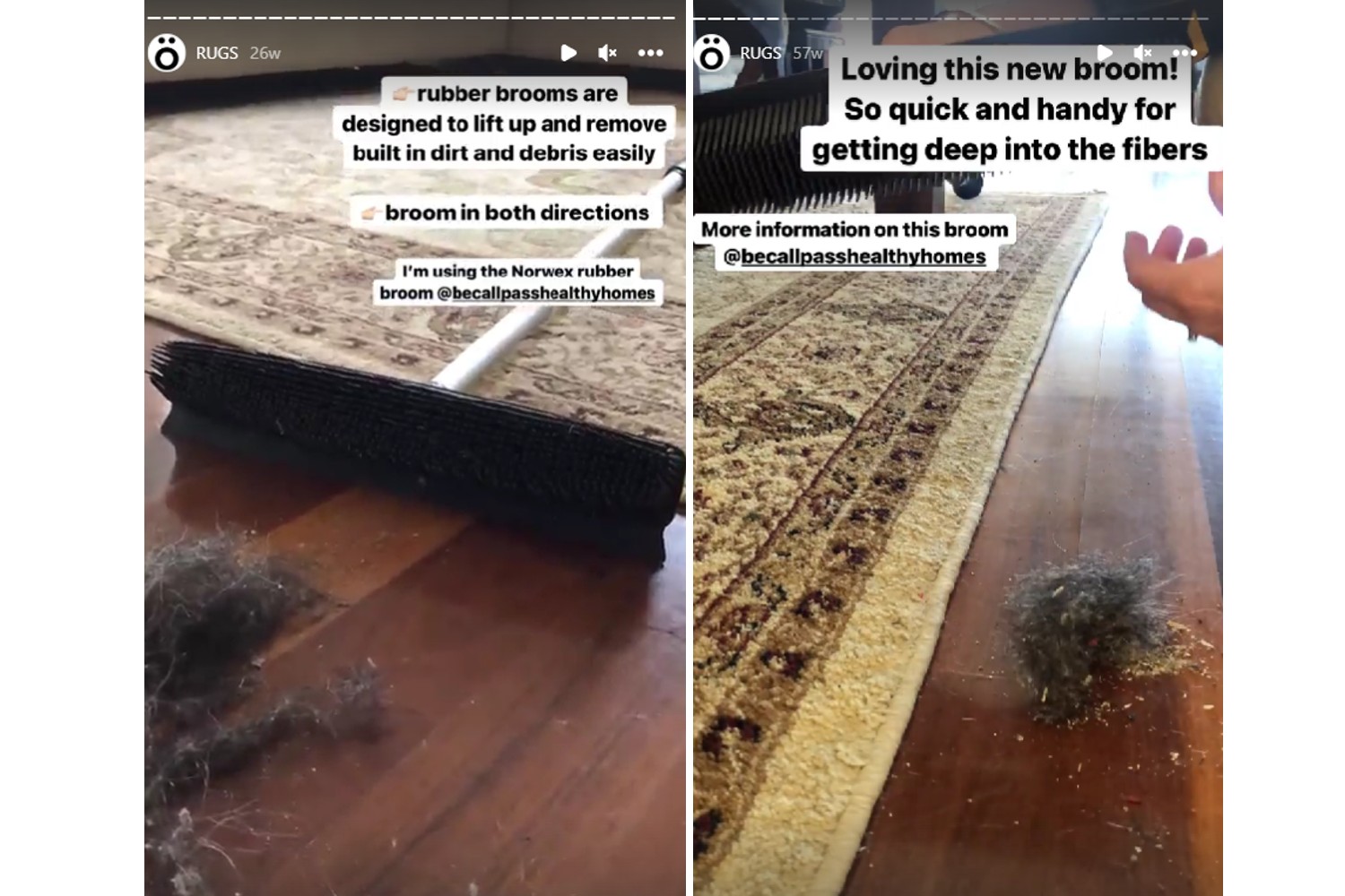 How to clean your rugs and carpet with a rubber broom | Better Homes ...