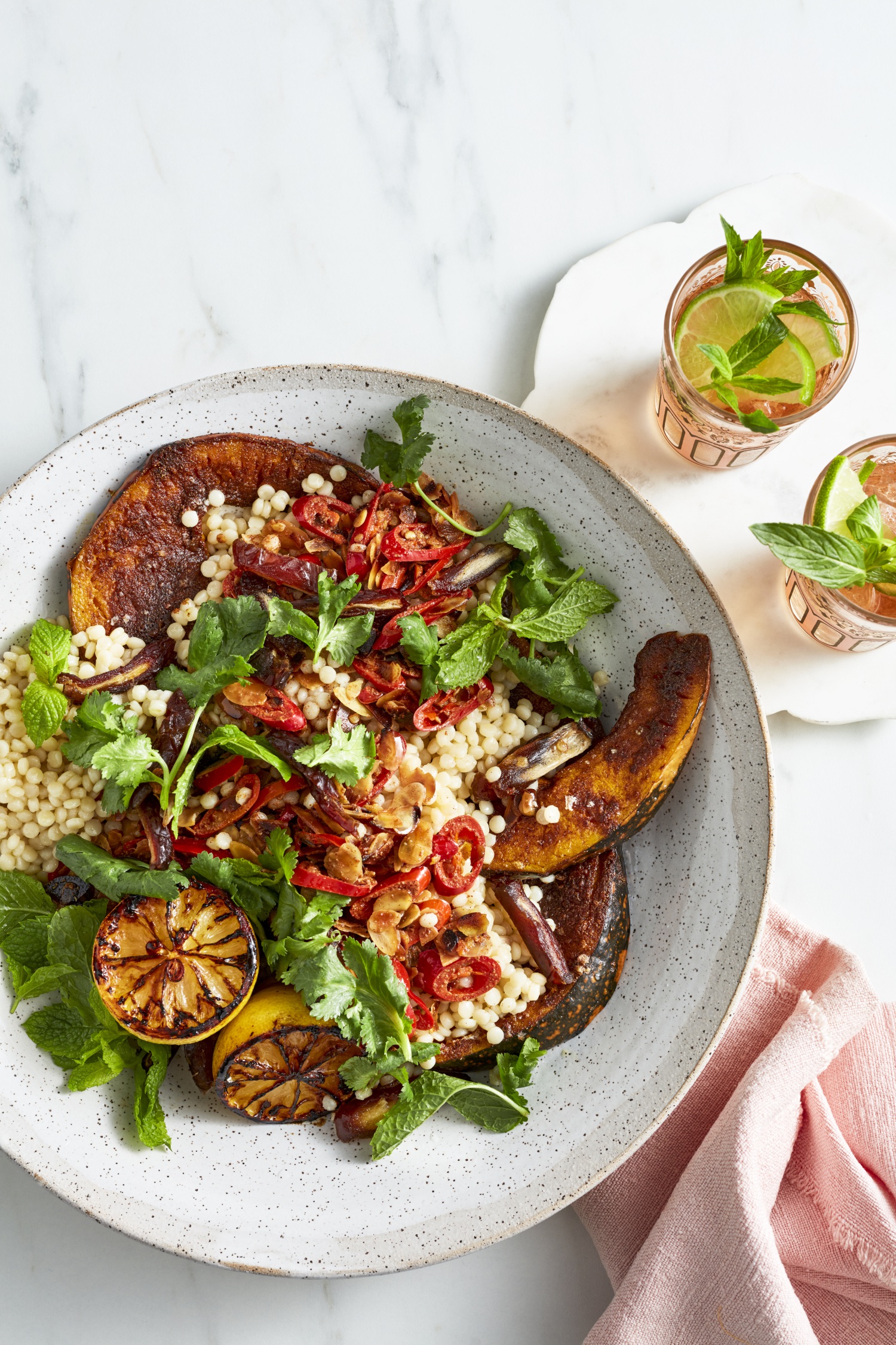 Pumpkin, Date, Almonds And Moghrabieh Salad Recipe Recipe | Better ...