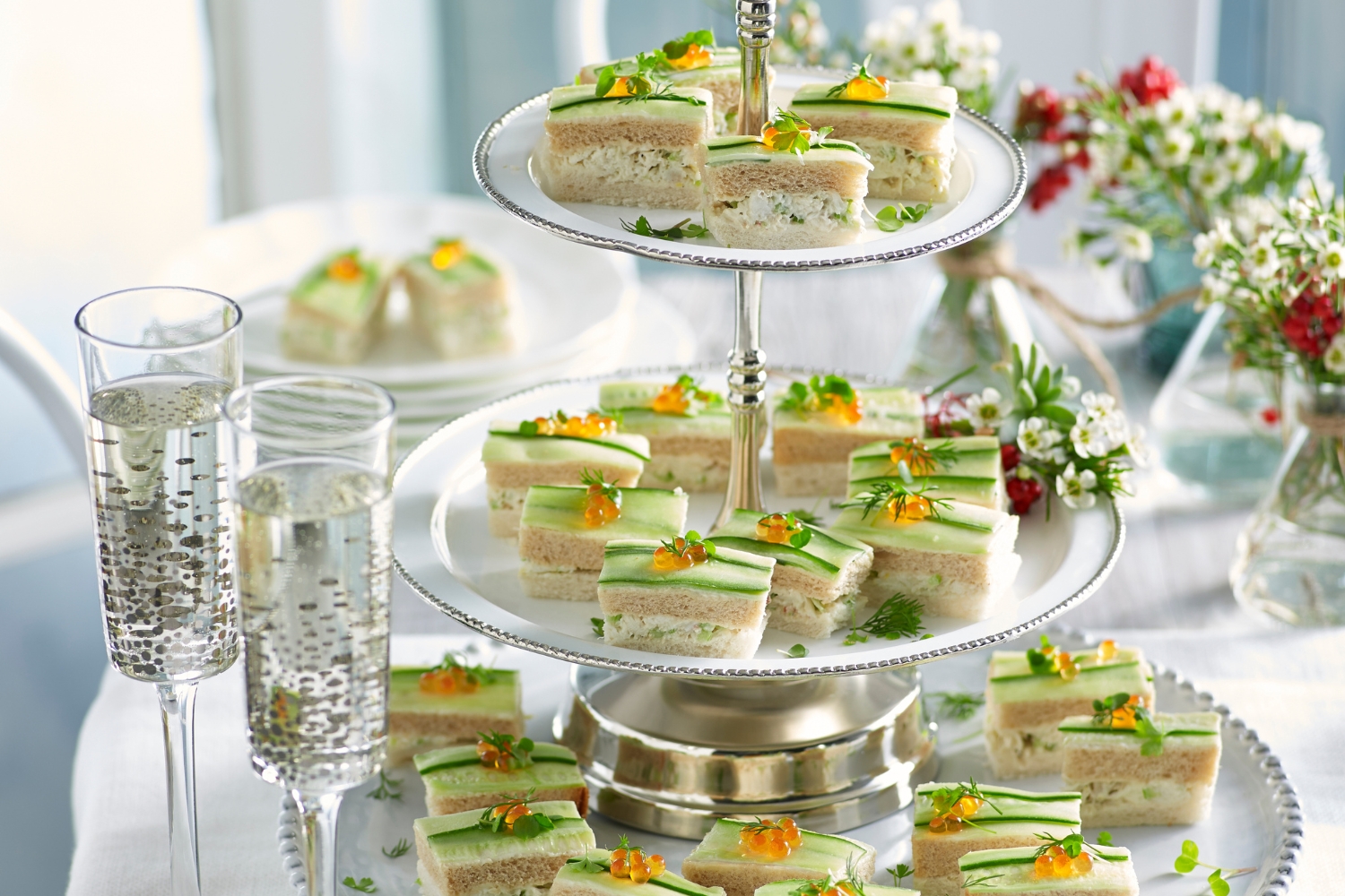 Crab And Cucumber Cocktail Sandwiches Recipe Recipe | Better Homes and ...