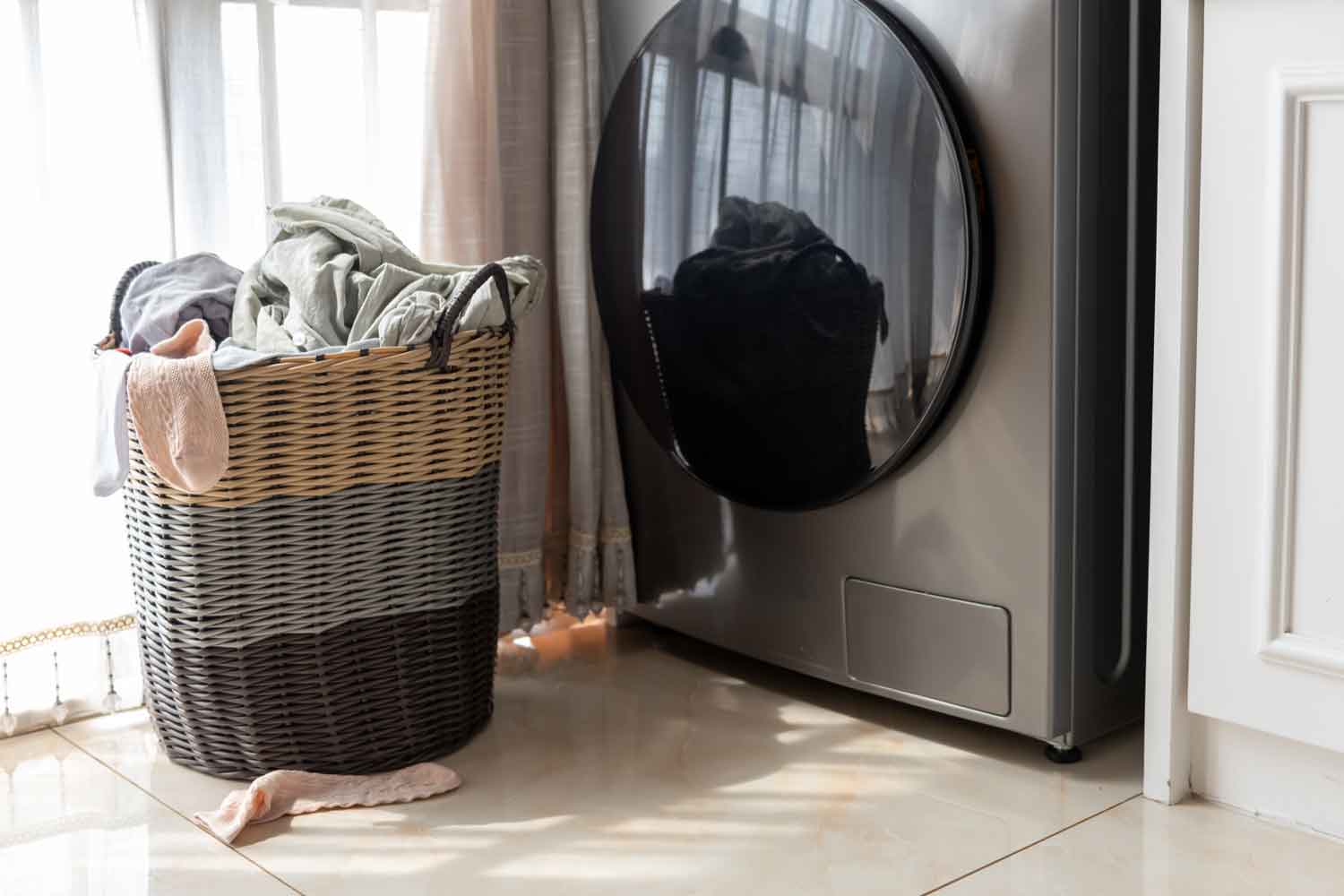 Separate washing basket hack for clothes that don't need washing ...