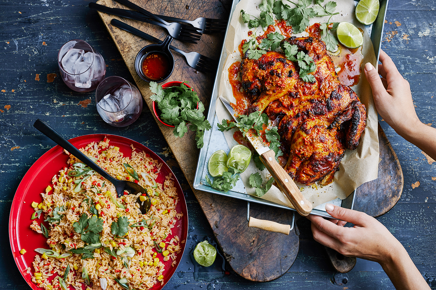 Portuguese Chicken With Fried Rice Recipe Recipe | Better Homes and Gardens