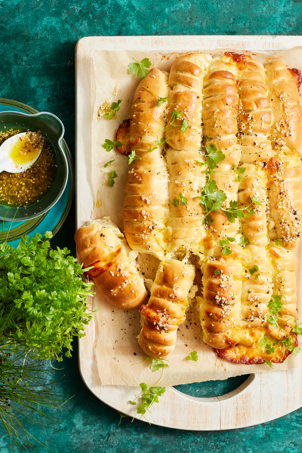 Pull-Apart Mozzarella Bread With Lemony Garlic Butter Recipe | Better ...