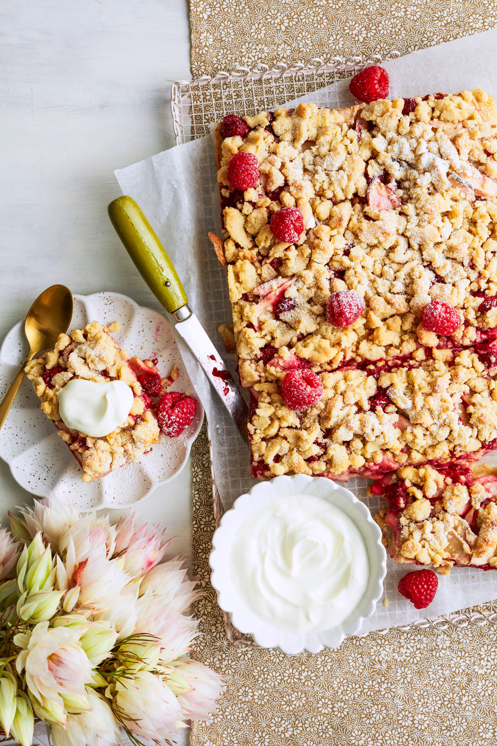 Apple, Raspberry And White Chocolate Crumble Slice Recipe | Better ...